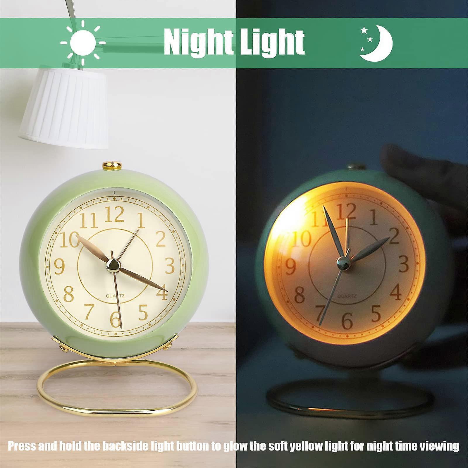 Silent Alarm Clock Bedside, Alarm Clock Bedside Standing Clock Non ...