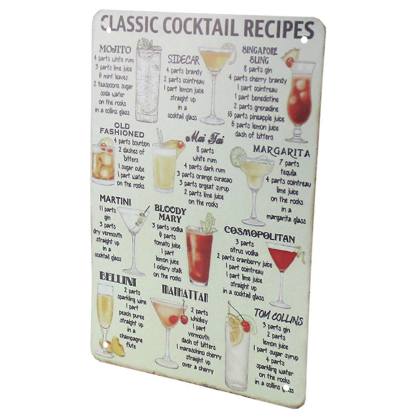 Cocktail Signs,cocktail Bar Sign,vintage Bar Metal Sign Signs,plaque ...