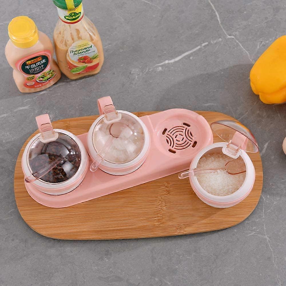 Three-piece seasoning box, seasoning rack seasoning pot, storage ...