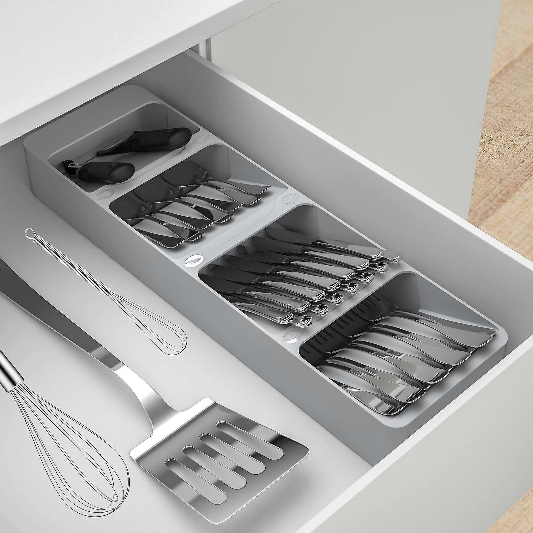 Kitchen Drawer Organizer Tray Compact Cutlery Organizer Tray Box for ...