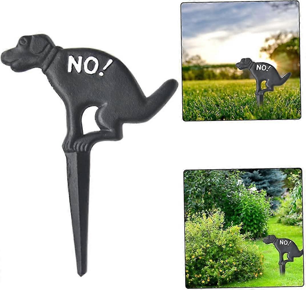 No Pooping Yard Sign Cast Iron No Dog Poop Urinating Yard Sign Lawn ...