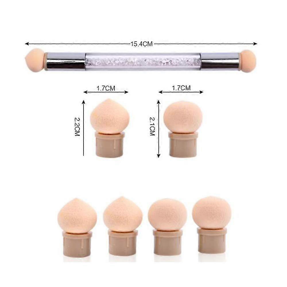 Sponge Brush Applicator Including 4 Replacement Heads, Nail Art ...