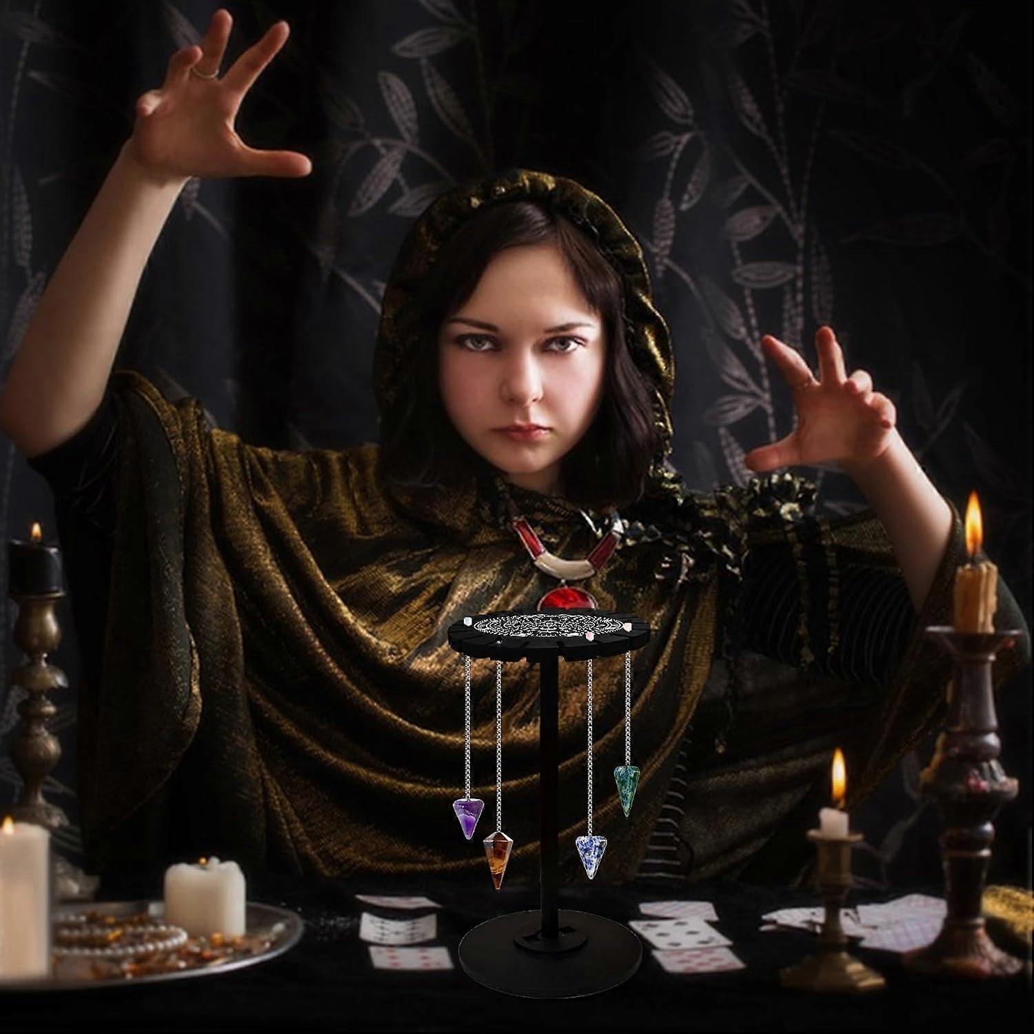 Pendulum Stand Moth Crystal Display Shelf Wooden Pendulum Holder Rack ...