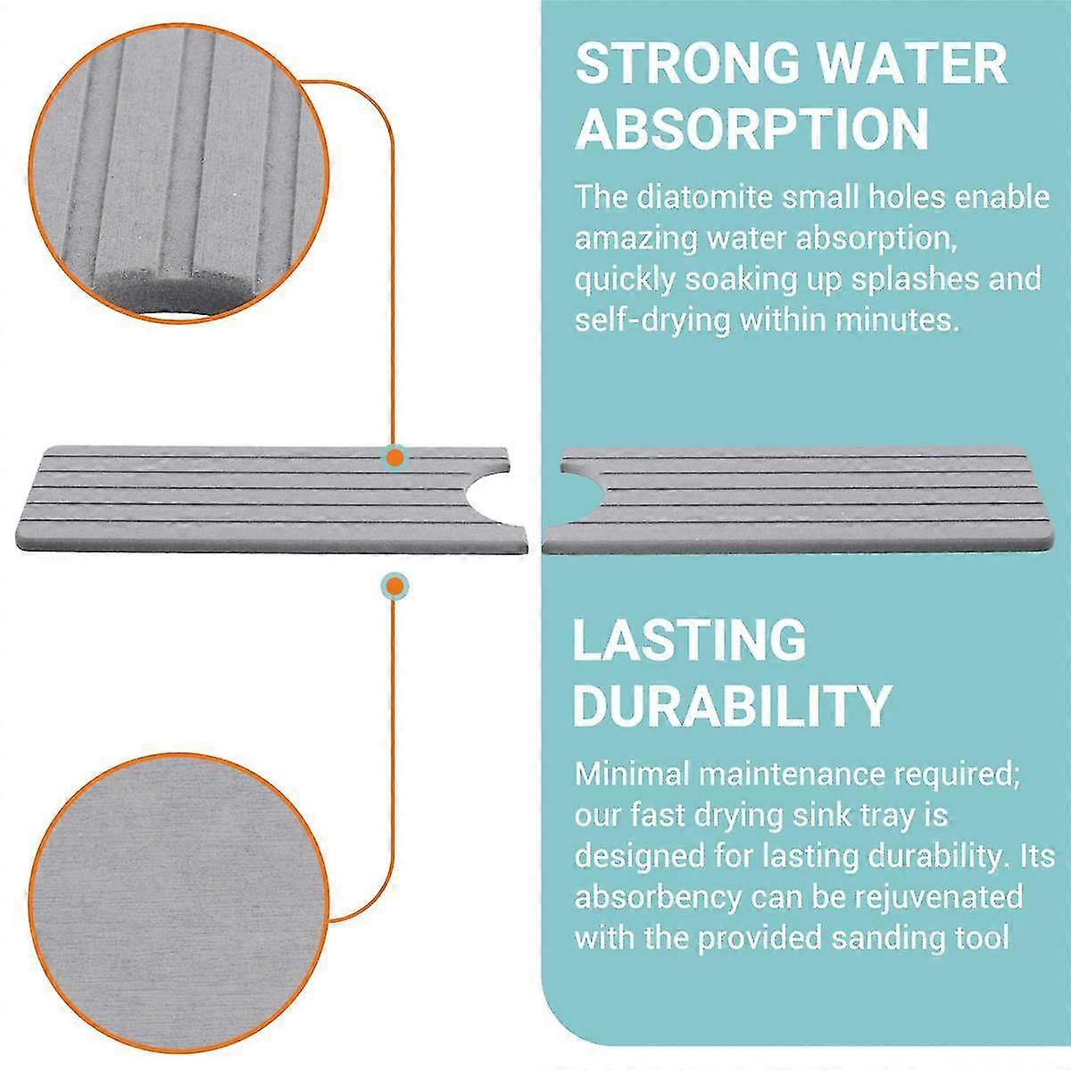 Faucet Mat For Kitchen Sink, Faucet Mat,drying Mat For Kitchen Counter ...