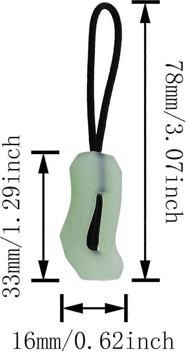 8pcs Luminous Zipper Pulls 16x78mm Glow In The Dark Night 33mm Zipper ...
