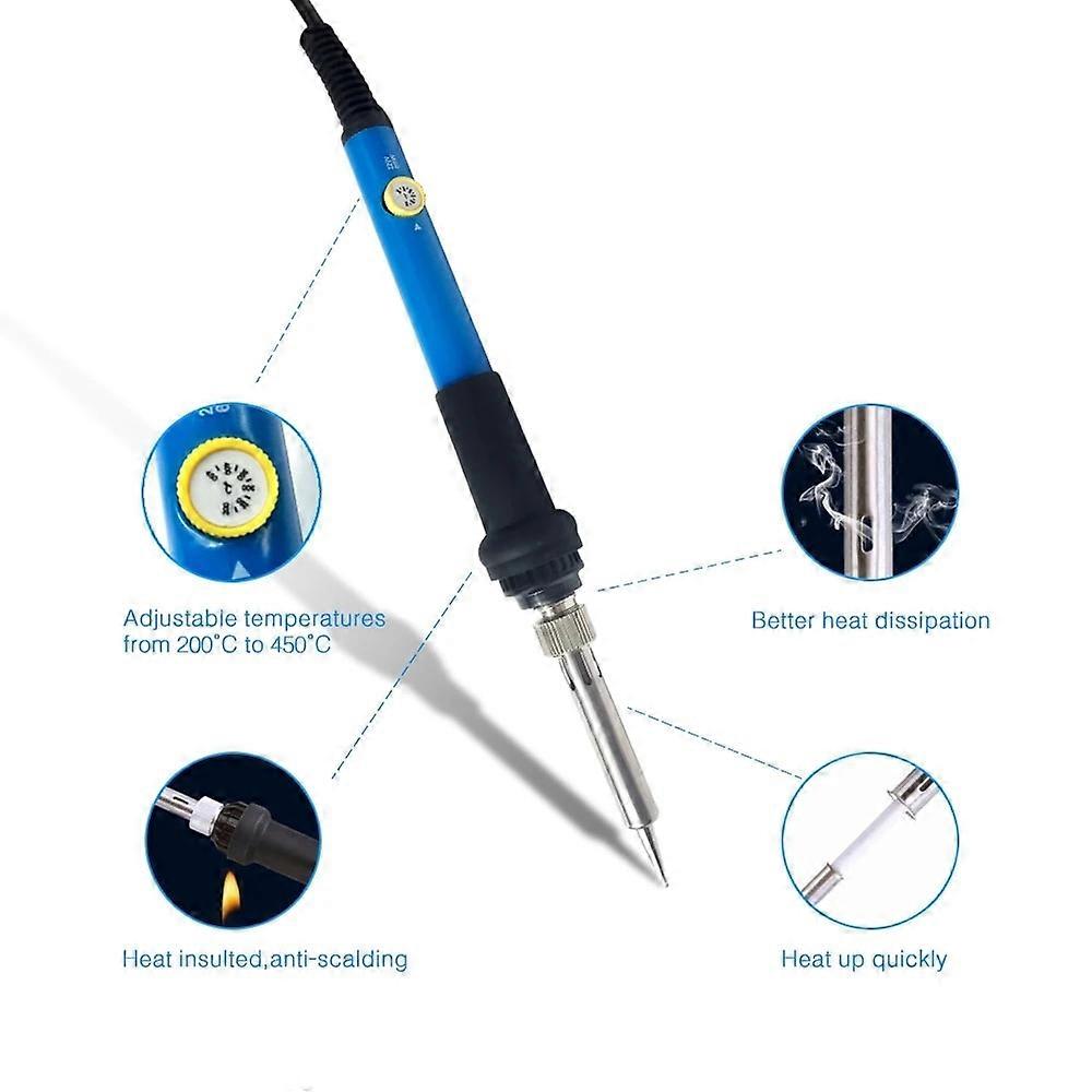 Electric Soldering Iron 220V/110V/60W Adjustable Temperature Welding ...