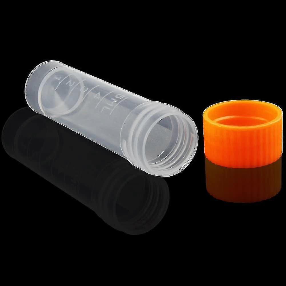 200pcs Plastic Test Tubes With Screw Cap,5ml Centrifuge Test Tube ...