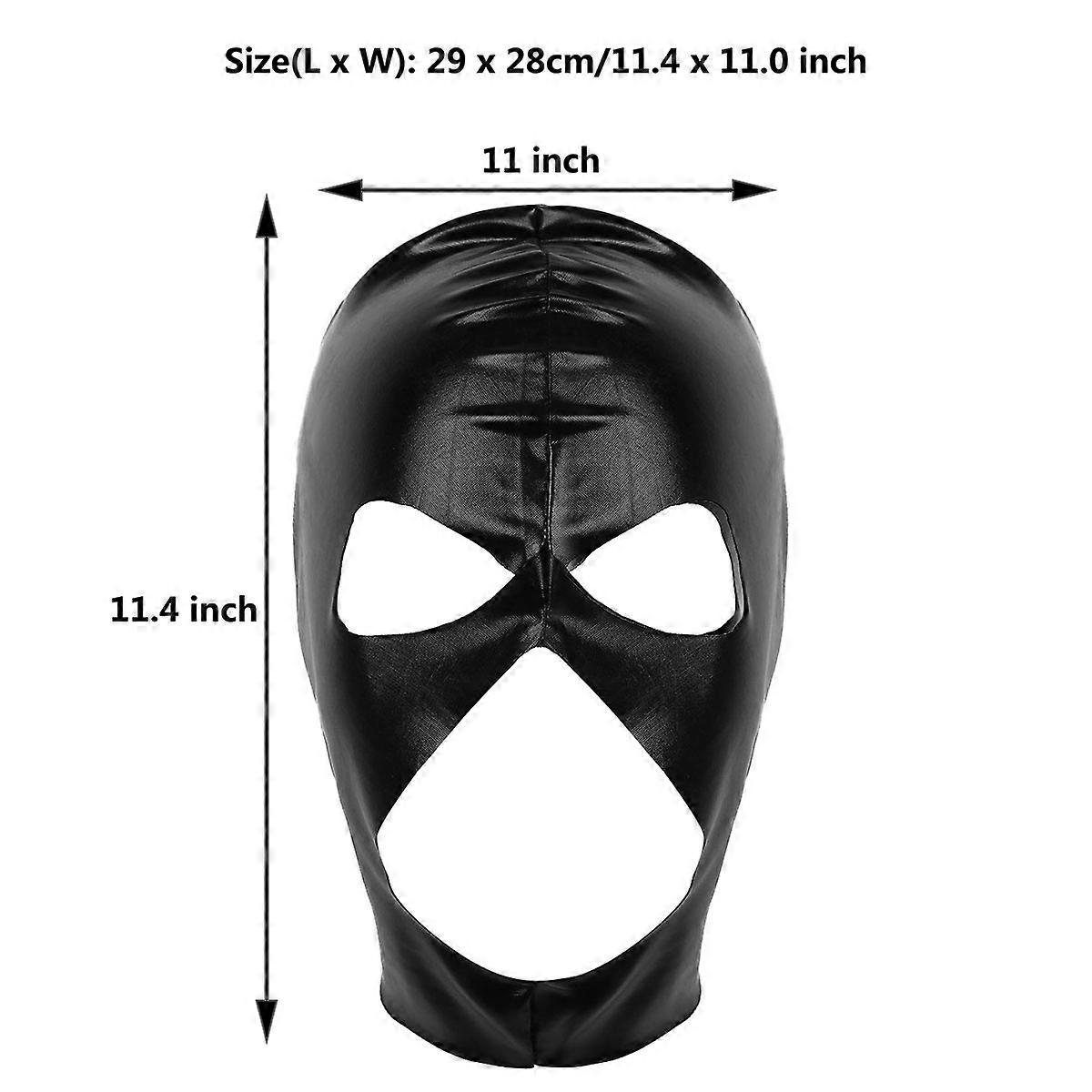 Unisex Latex Mask Sexy Role Play Shiny Metallic Open Eyes and Mouth ...