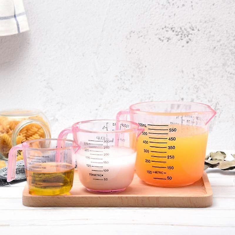 Clear Scale Measuring Cup With Handle Plastic Graduated Measuring Mugs ...