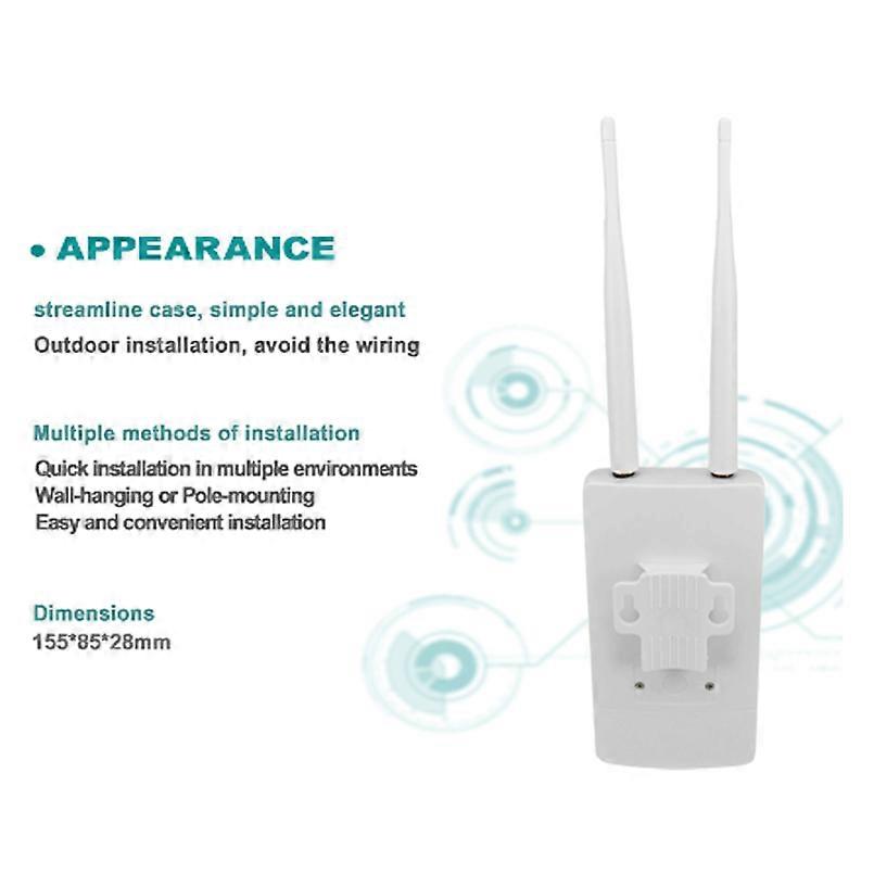 TIANJIE Høj Hastighed Udendørs 4G LTE Trådløs AP Vandtæt Lås Sim-kort ...