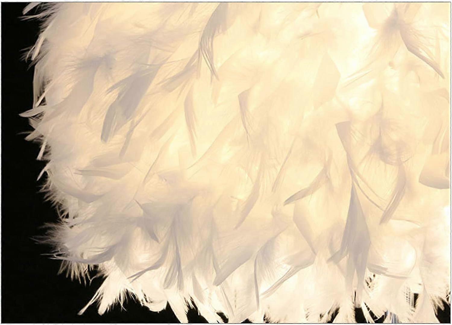 Feather Light Shade For Ceiling Pendant Light 30cm Fluffy Lamp Shade ...