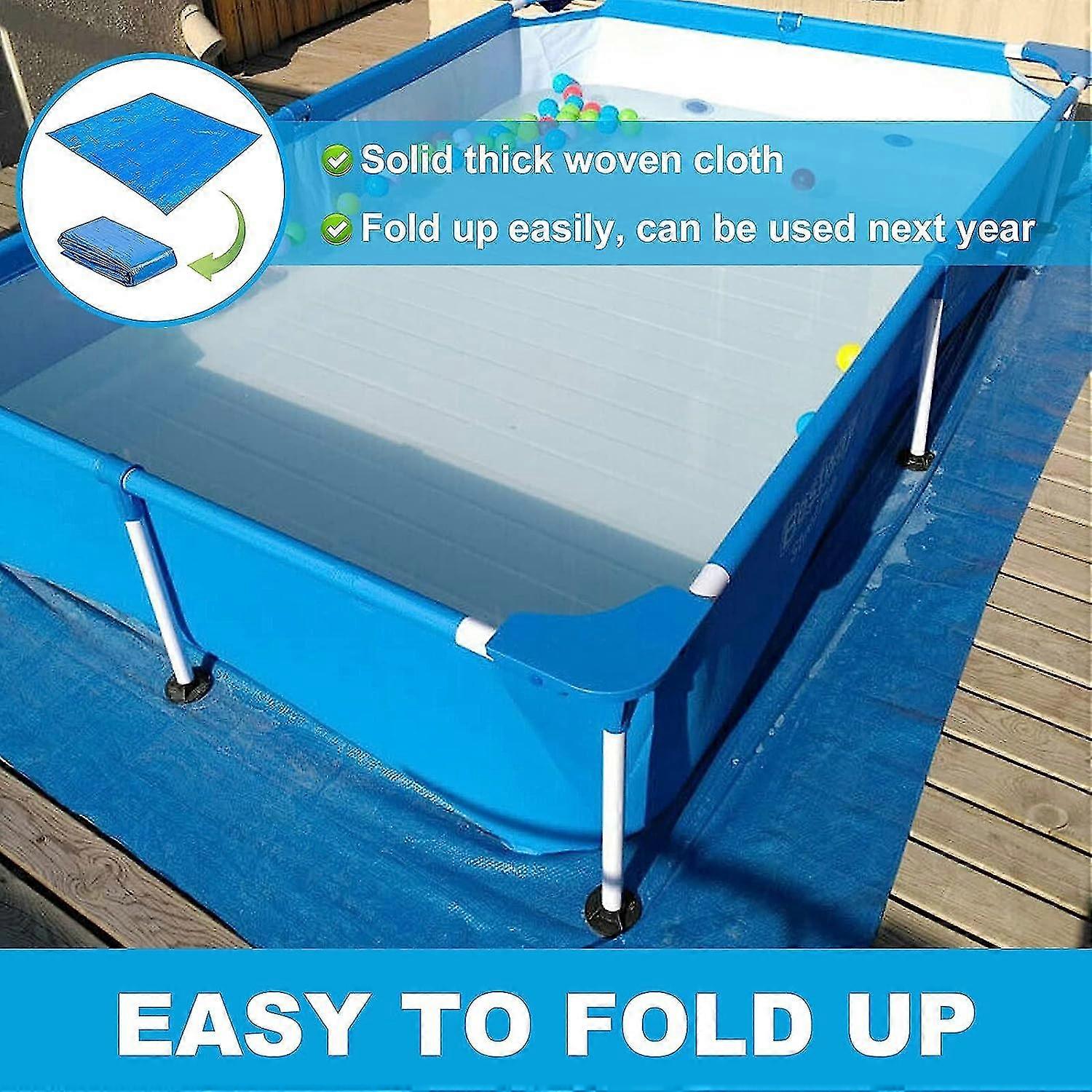 Swimming Pool Floor Mat, Rectangular Ground Pool Mat For 221x150cm ...