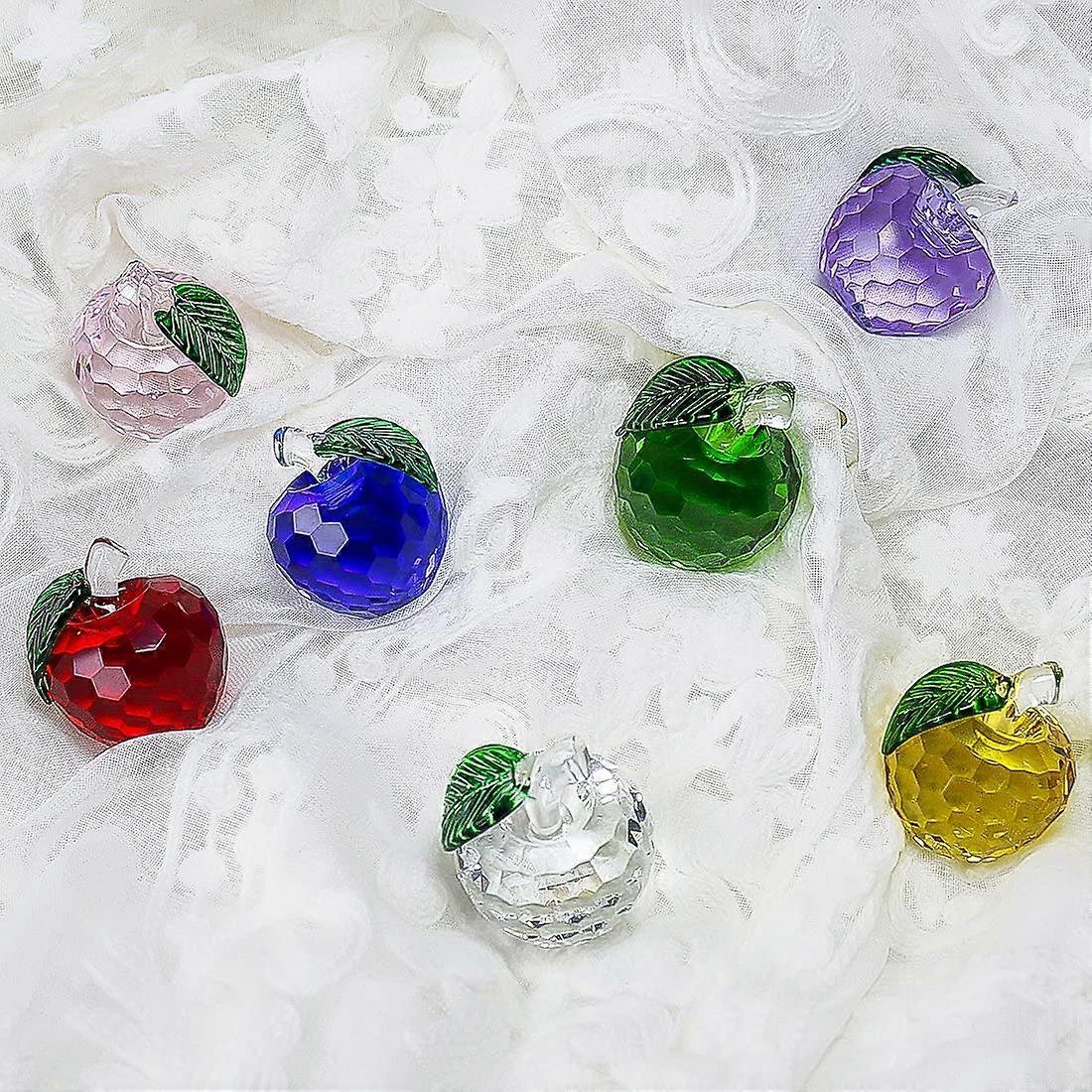 New,suitable Crystal Apple Paperweight Art Glass Fruit Collectible ...