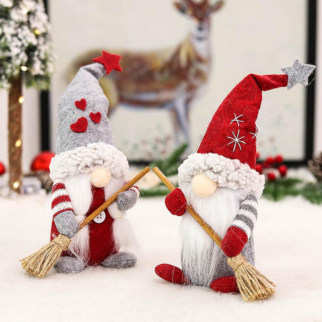 Nice Swedish Gnome Plush Sweeping Gnome With Broom Figurine Xmas ...