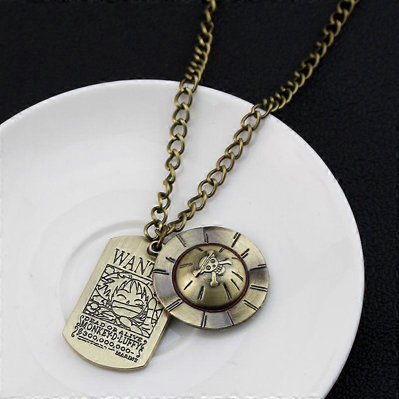 Anime One Piece Luffy Ace Pirate Skull Hat Chain Necklace Charm ...