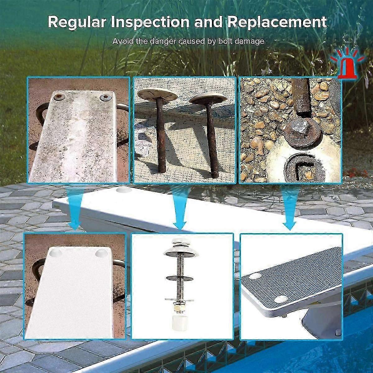 Diving Board Bolts, Diving Board Mounting Kit suitable for Two Hole ...