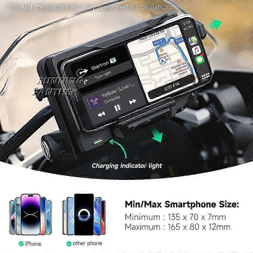 Motorcycle Wireless Charging Phone Holder Navigation Bracket For ...