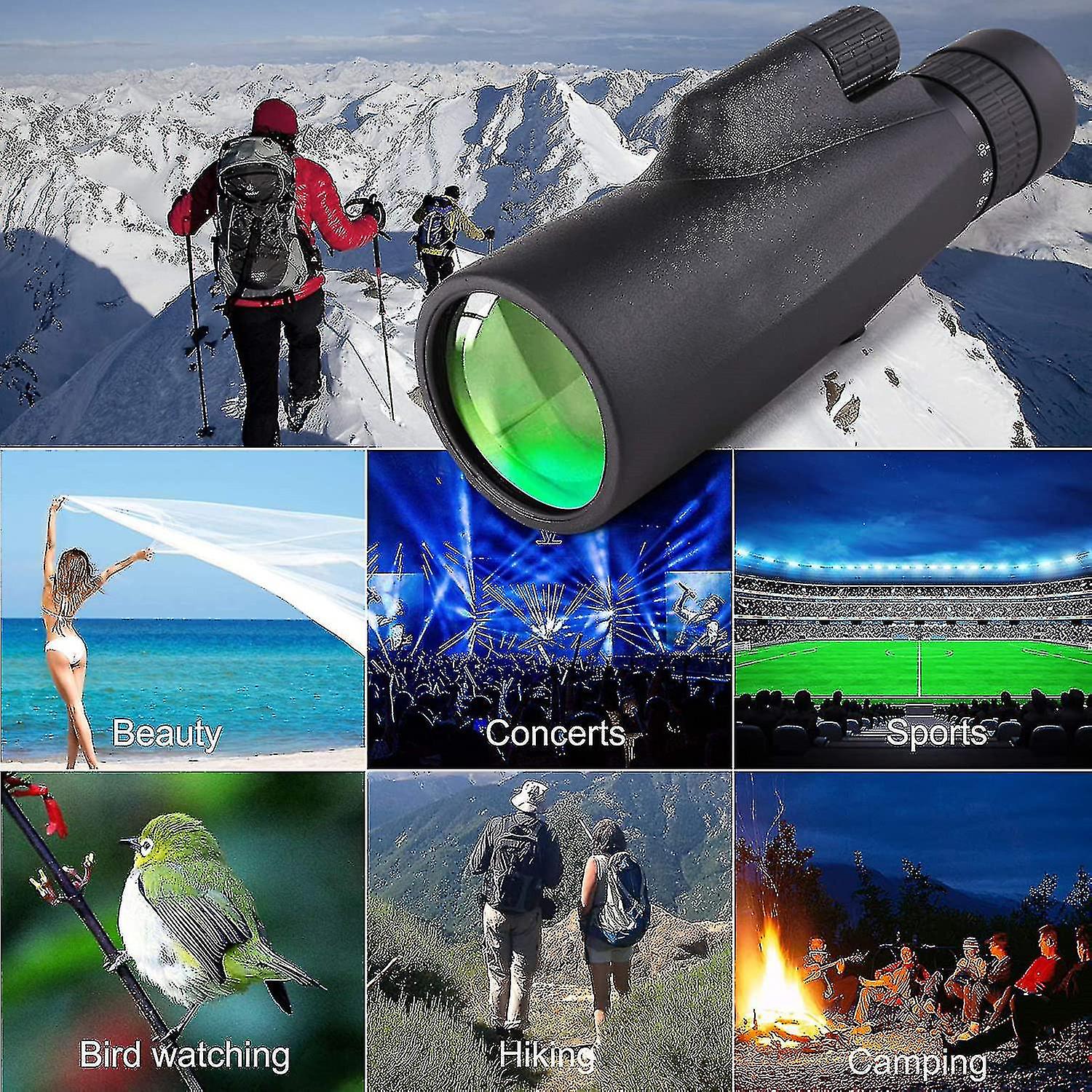10-30x50 Monocular Telescope For Adults, Waterproof Hd Monocular Rifle ...