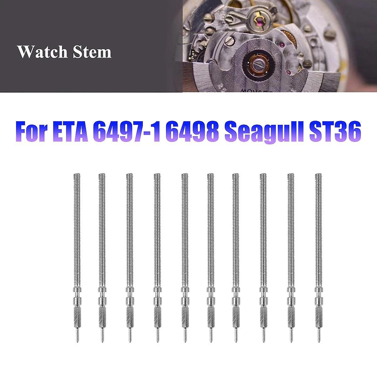 10PCS/Set Watch Winding Stem Replacement for ETA 6497-1 6498 Seagull ...
