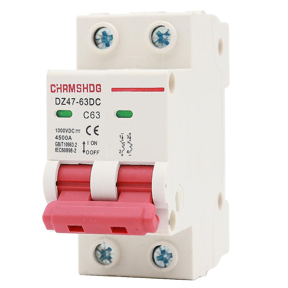 Dc Circuit Breaker 1000v 2 Pole Double Mcb Solar Pv 63 Amp | Fruugo UK