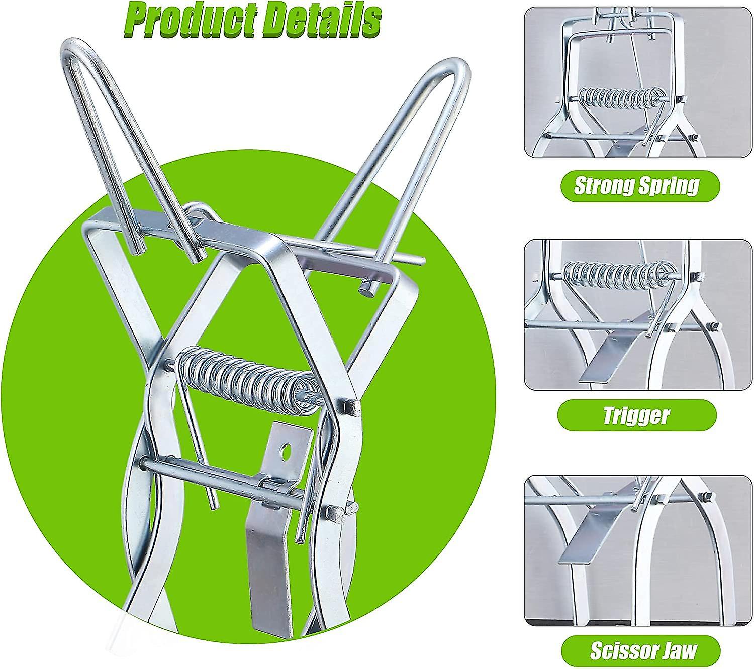 Kryc 2pack Mole Trap Steel Gopher For Lawn Outdoor Gopher Garden Farm ...