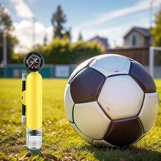 Mini Basketball Inflator with Pressure Gauge Premium Dual Action Ball ...