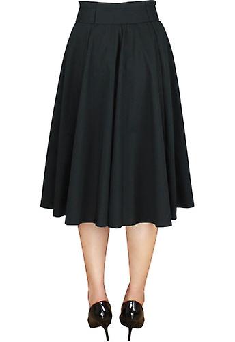 Chic Star Plus Size 1950s Circle Skirt In Black | Fruugo US