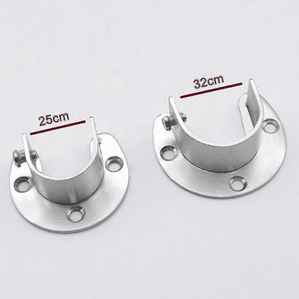 2 Pack Stainless Steel Closet Pole Sockets, Heavy Duty Closet Rod End Supports U Shaped Flange ...