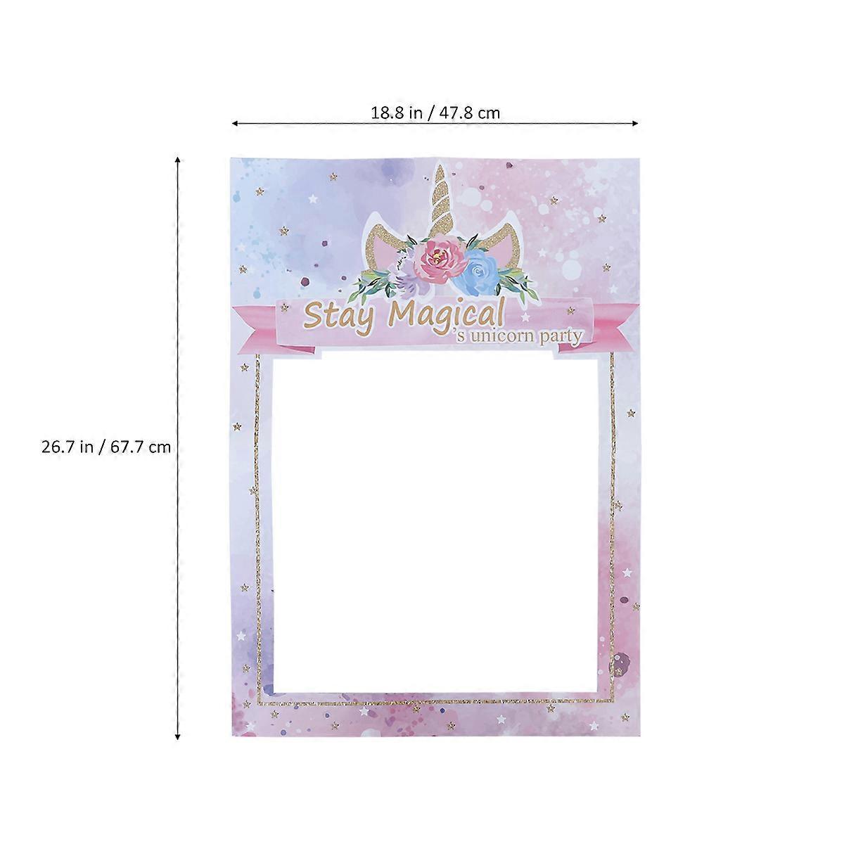 Unicorn Themed Party Photo Frame Holiday Party Photo Frame Handheld ...
