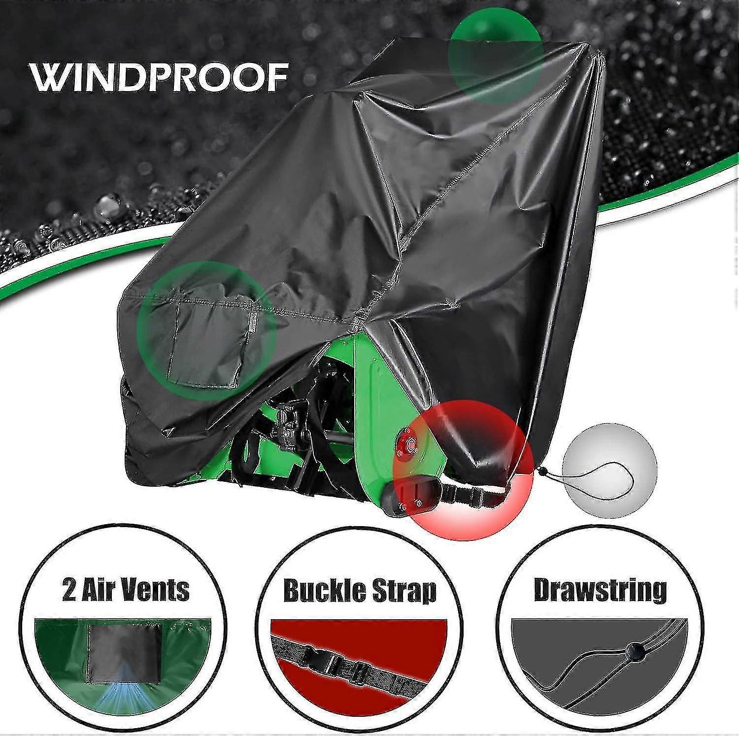 Snow Blower Cover, Universal Fit Two Stage Snow Thrower Cover, Heavy ...