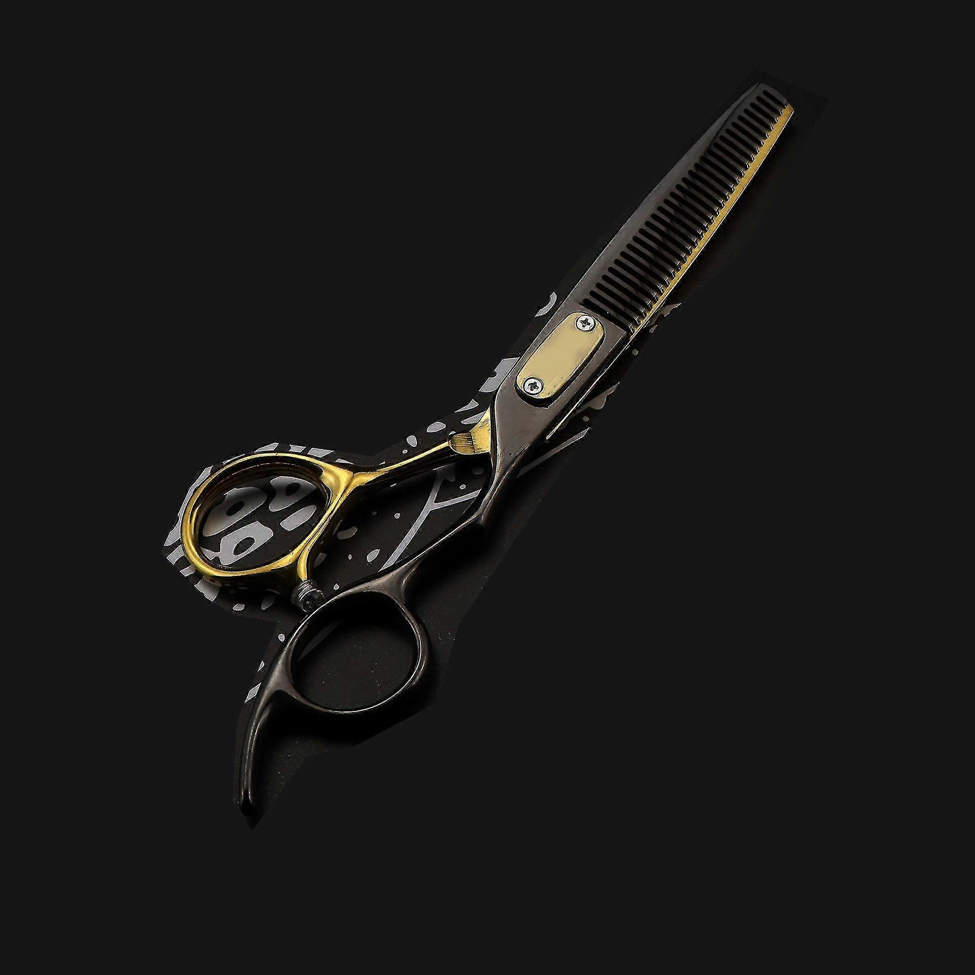 6.0 Inch Black And Gold Bao Hairdressing Scissors Haircuts Flat ...