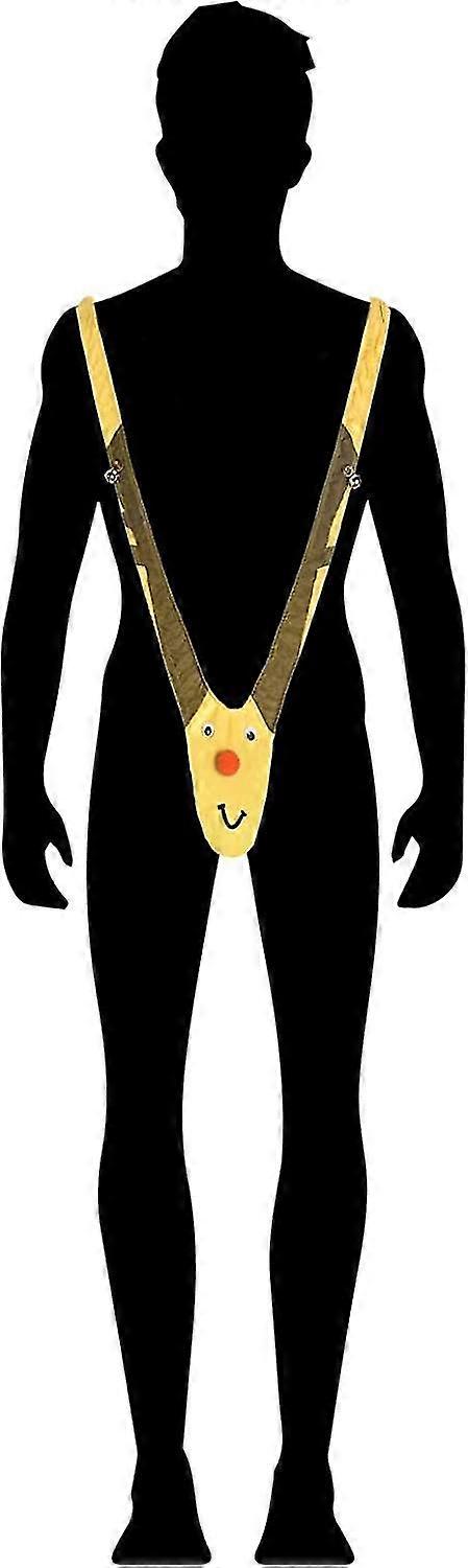 Christmas Gag Gift Reindeer Underwear Mankini Men Thong Suits With ...