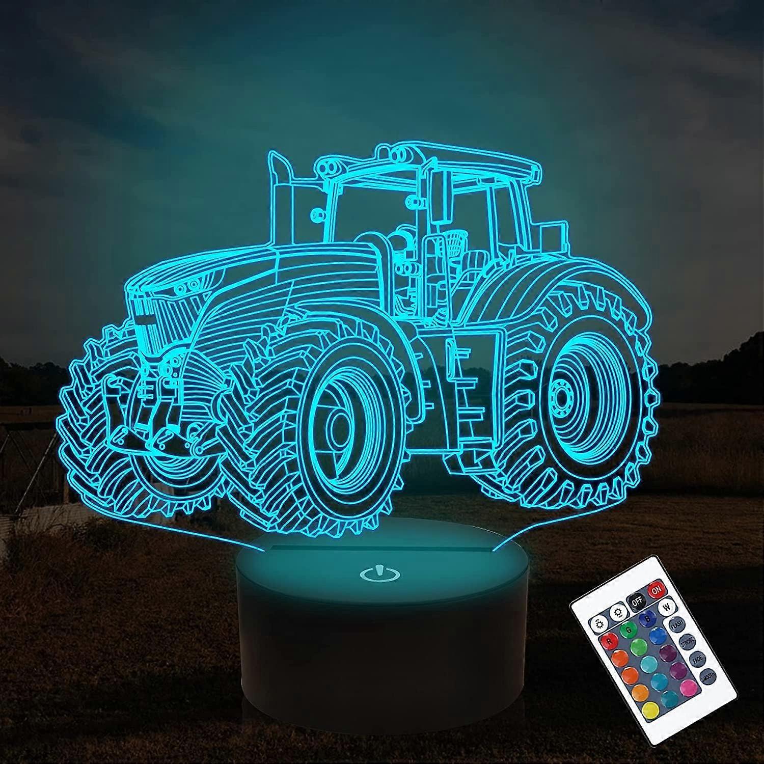 XYC 3D Truck Tractor car Night Light Table Desk Optical Illusion Lamps ...