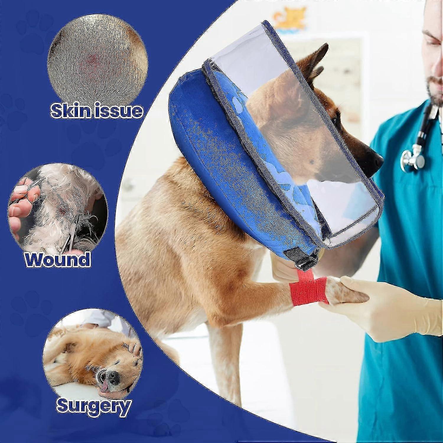 Dog Cone, Inflatable Dog Cone After Surgery For Small Medium Large Dogs ...