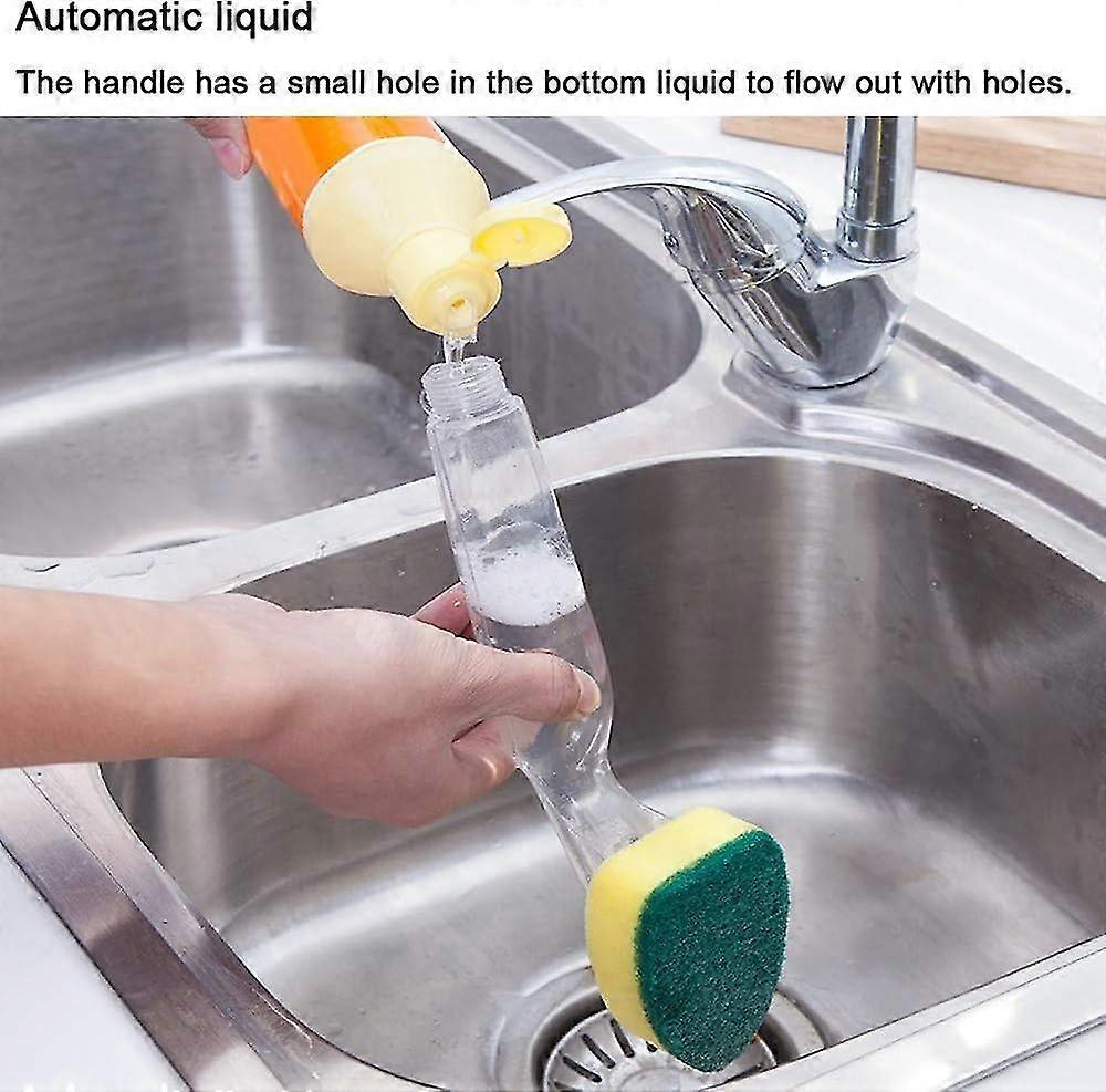 Dish Wand Sponge - Dishwashing Sponge Scrubber With 1 Dish Brush & 7 ...