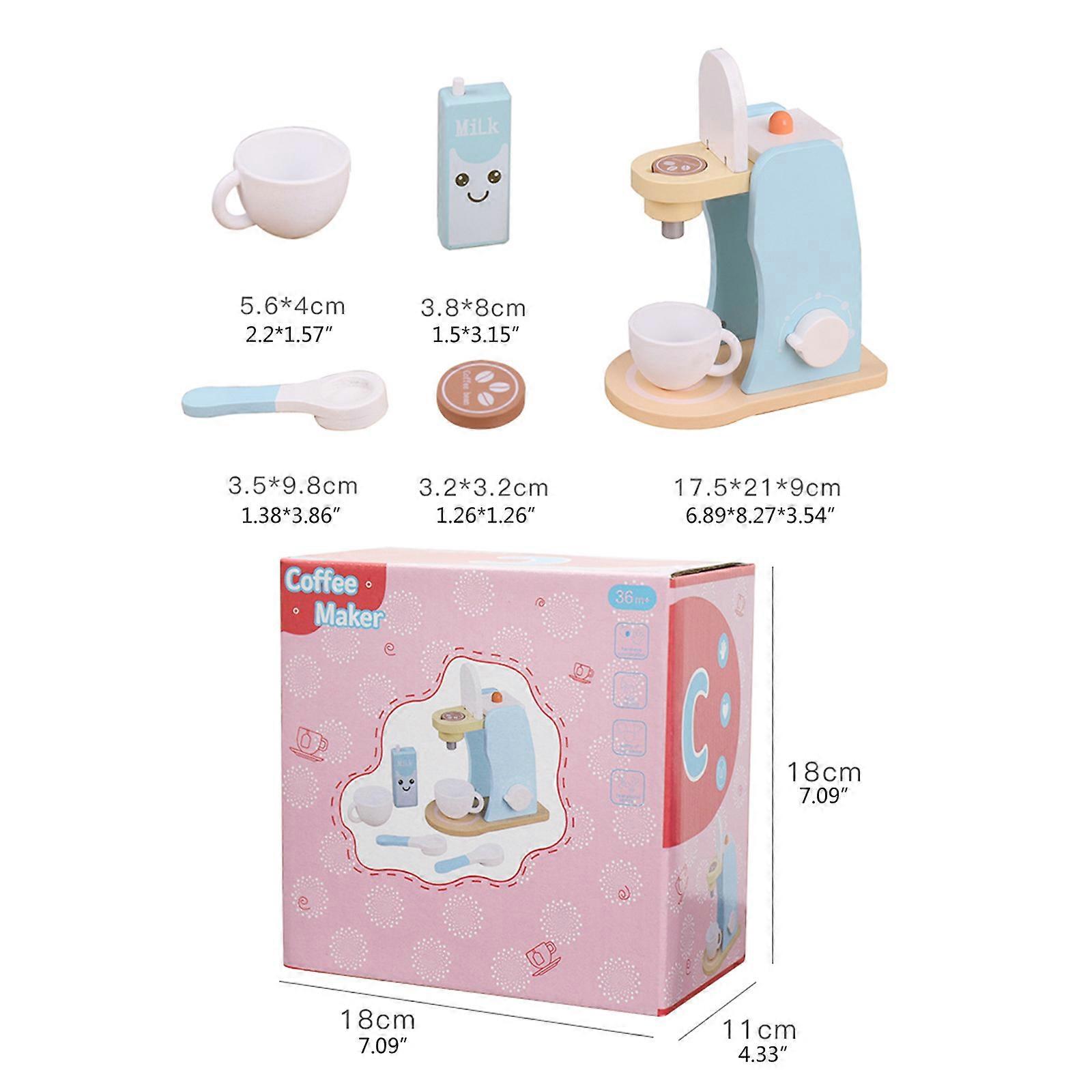 Toy Model Espresso Machine Wooden Realistic Kitchen Toy for Kids Party ...