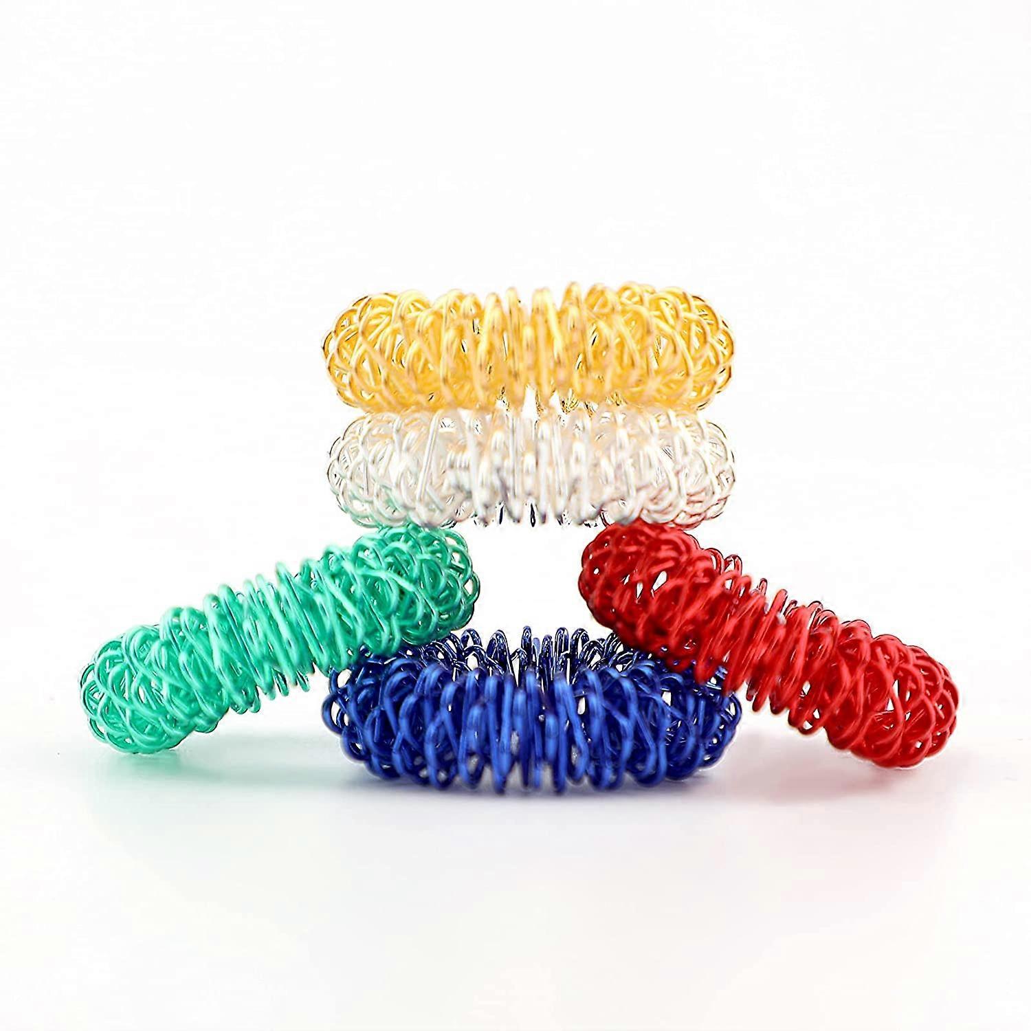 Savita 5 Pack Spiky Sensory Finger Acupressure Massage Rings, Silent ...