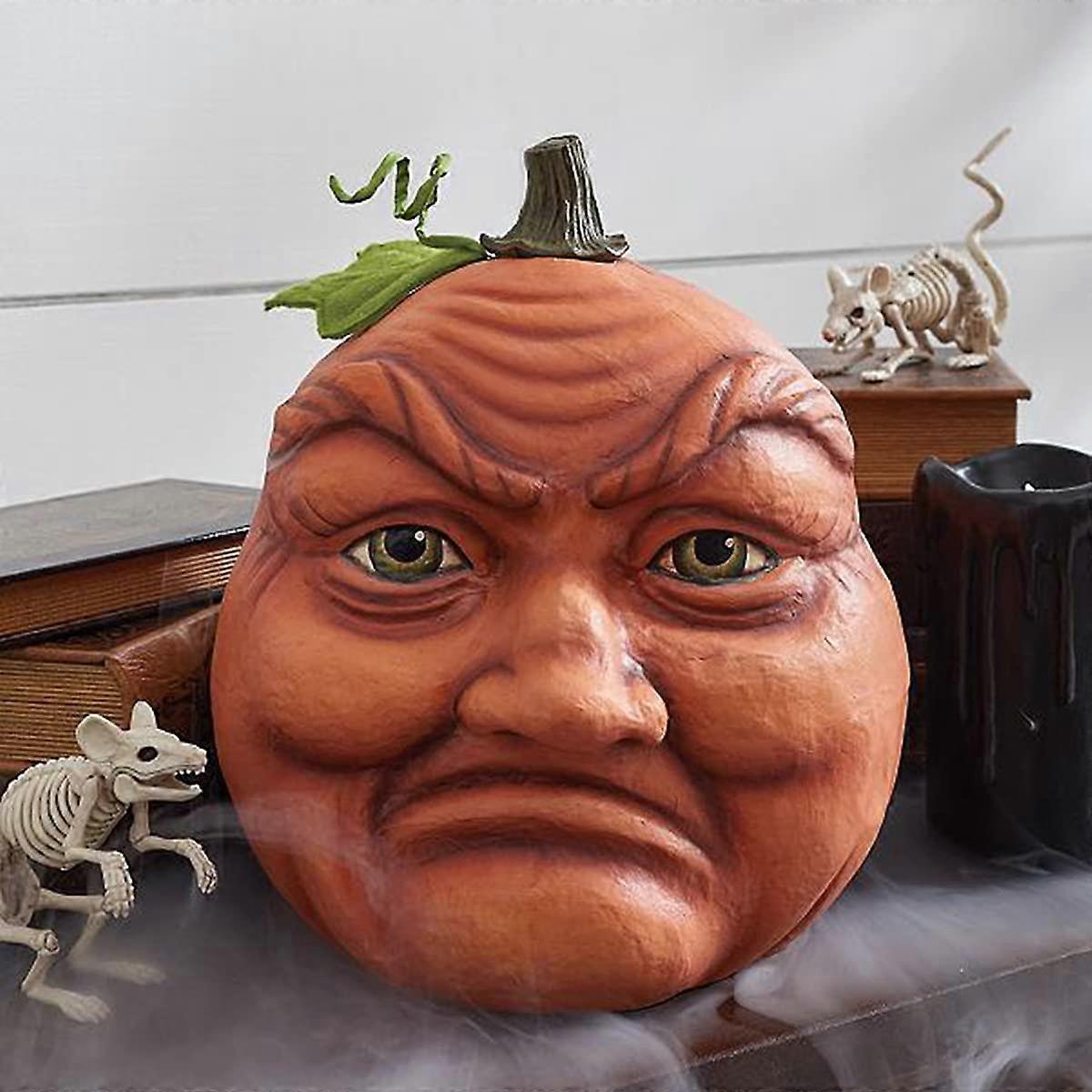 6.6inch Halloween Freak Pumpkin Decoration, Grotesque Expression ...