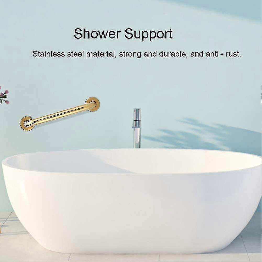 30cm Stainless Steel Shower Grab Bar, Gold Shower Handle, Bathroom ...