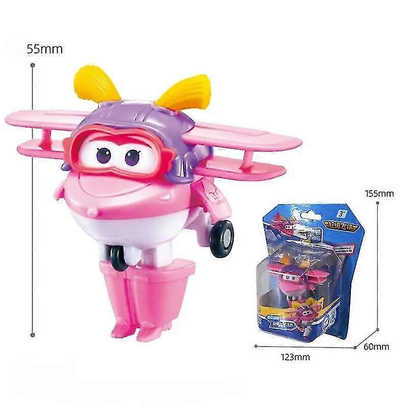 Super Wings Action Figures 2" Mini Transforming Deformation Airplane Robot Jett Dizzy Dino ...