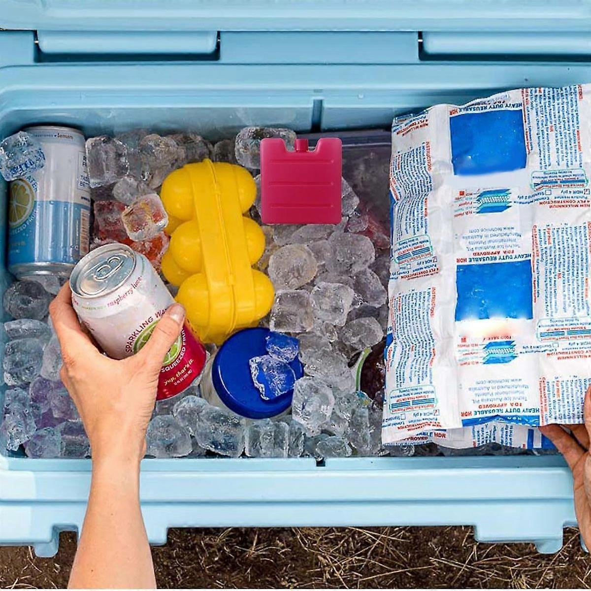 6 Pack Random Color Freezer Blocks Ice Brick Pack Ice Block Plastic ...