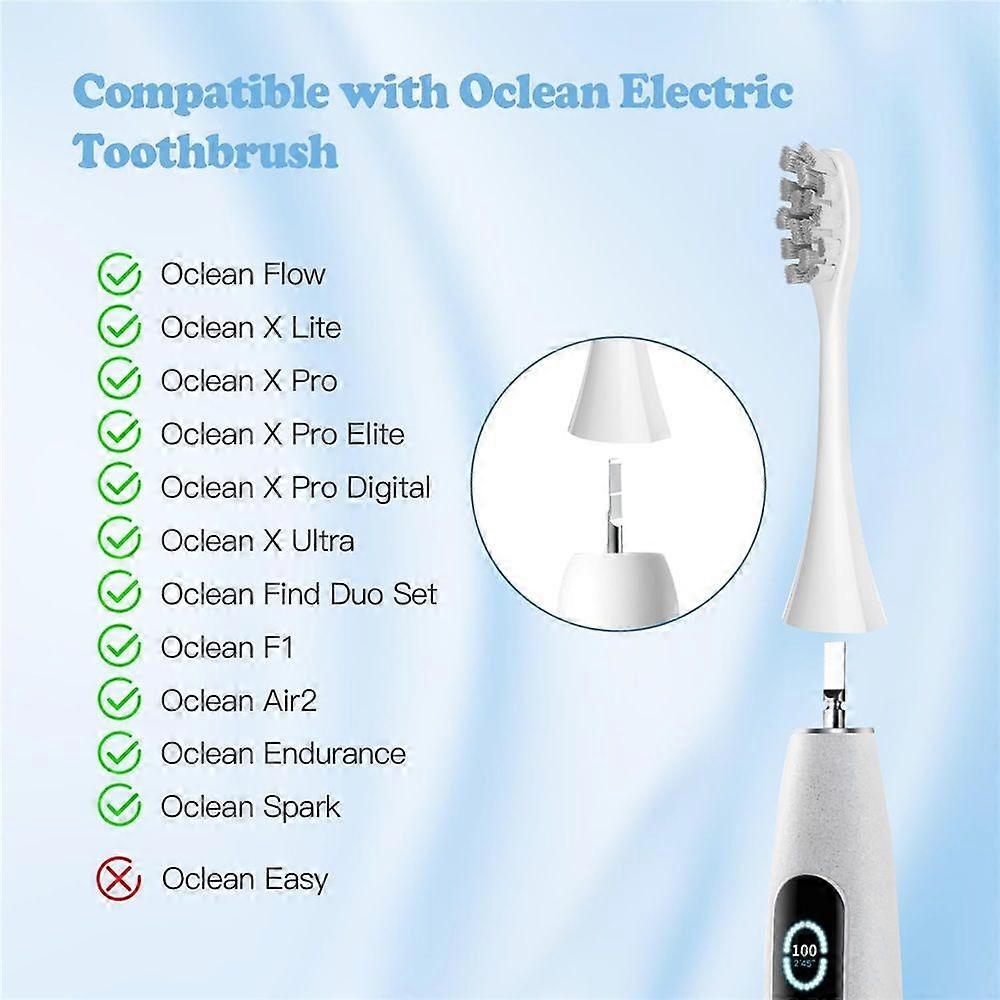 10 Pack Toothbrush Heads Compatible with Oclean Electric Toothbrush, Replacement Brushes ...