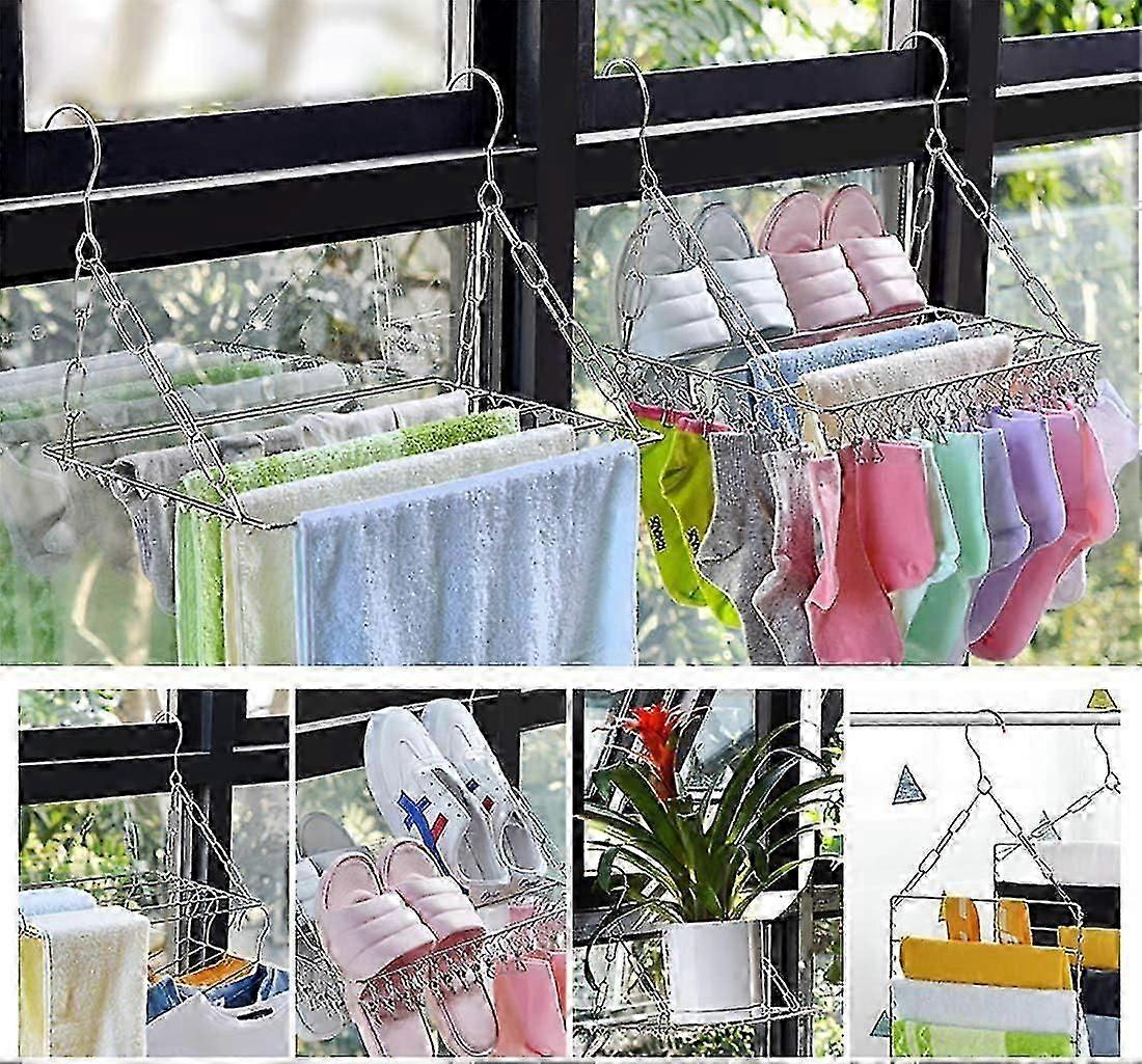 Sock Drying Rack, Sock Dryer, Hanging Laundry Drying Rack With 36 ...