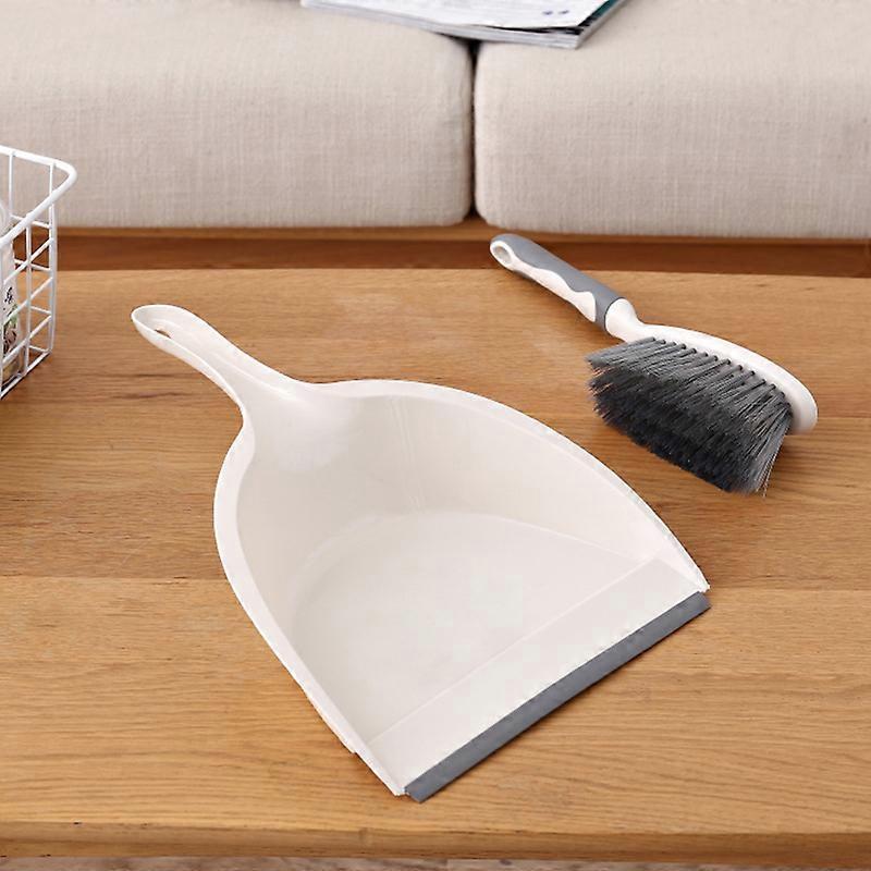 Beige small broom set household handheld small book desktop cleaning ...