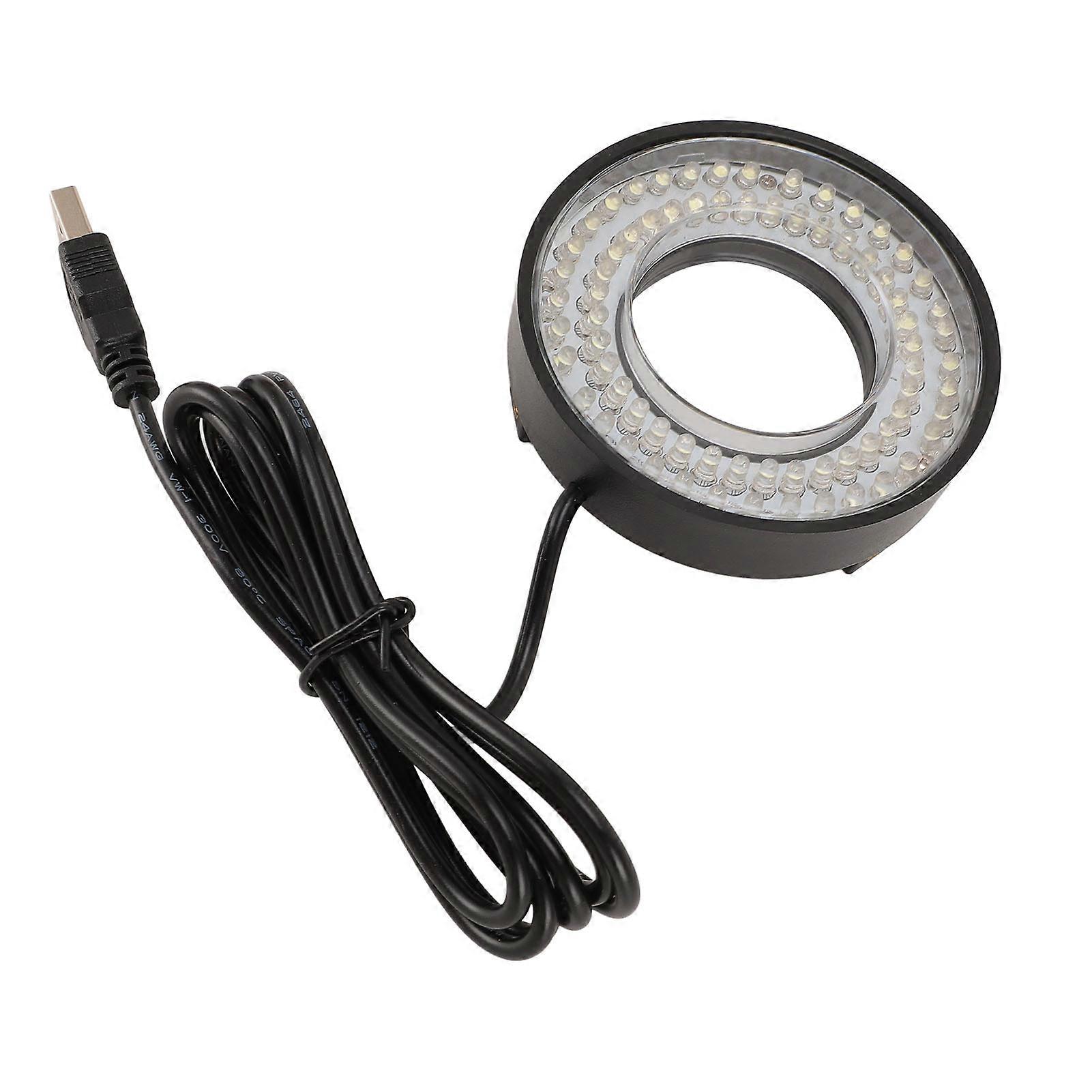 72 LED Ring 6500K to 7500K Adjustable USB 5V Microscope Light Source ...