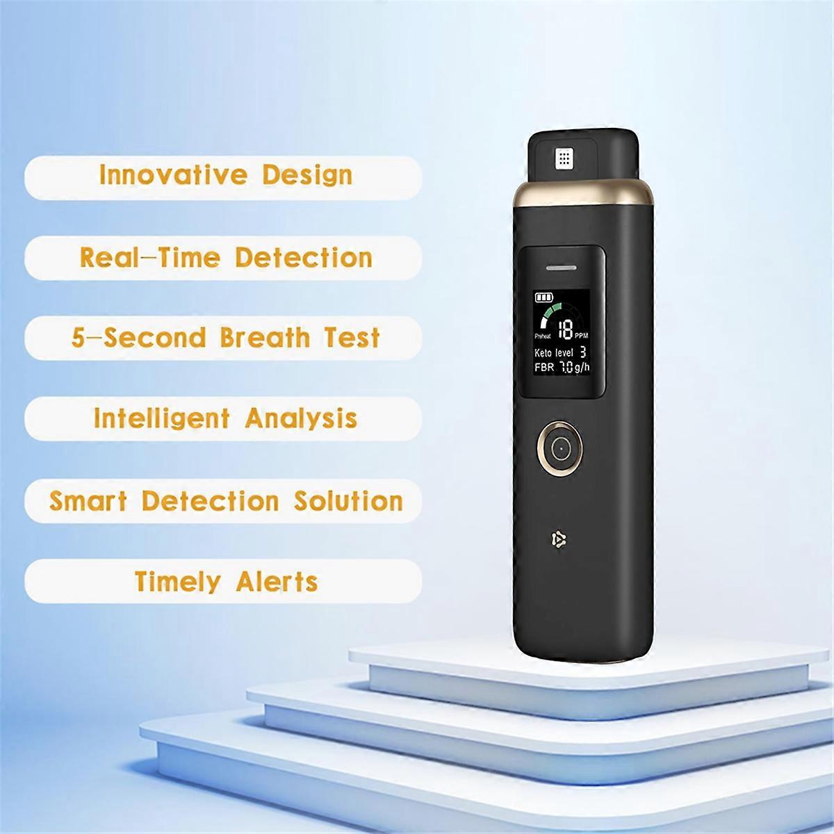 Professional Ketone Breath Analyzer High Accuracy Black | Fruugo UK