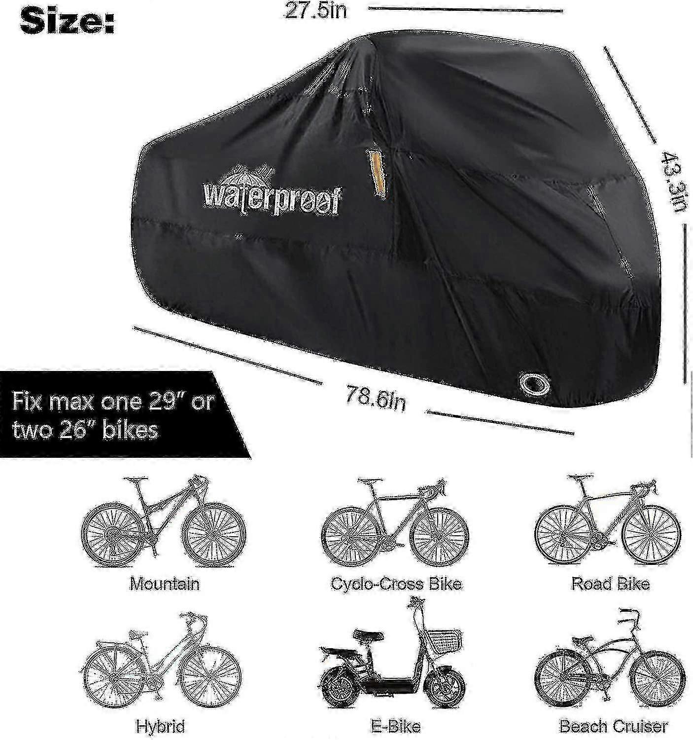 Bike Cover, Bike Covers For Outside Storage, 210t Outdoor Waterproof ...