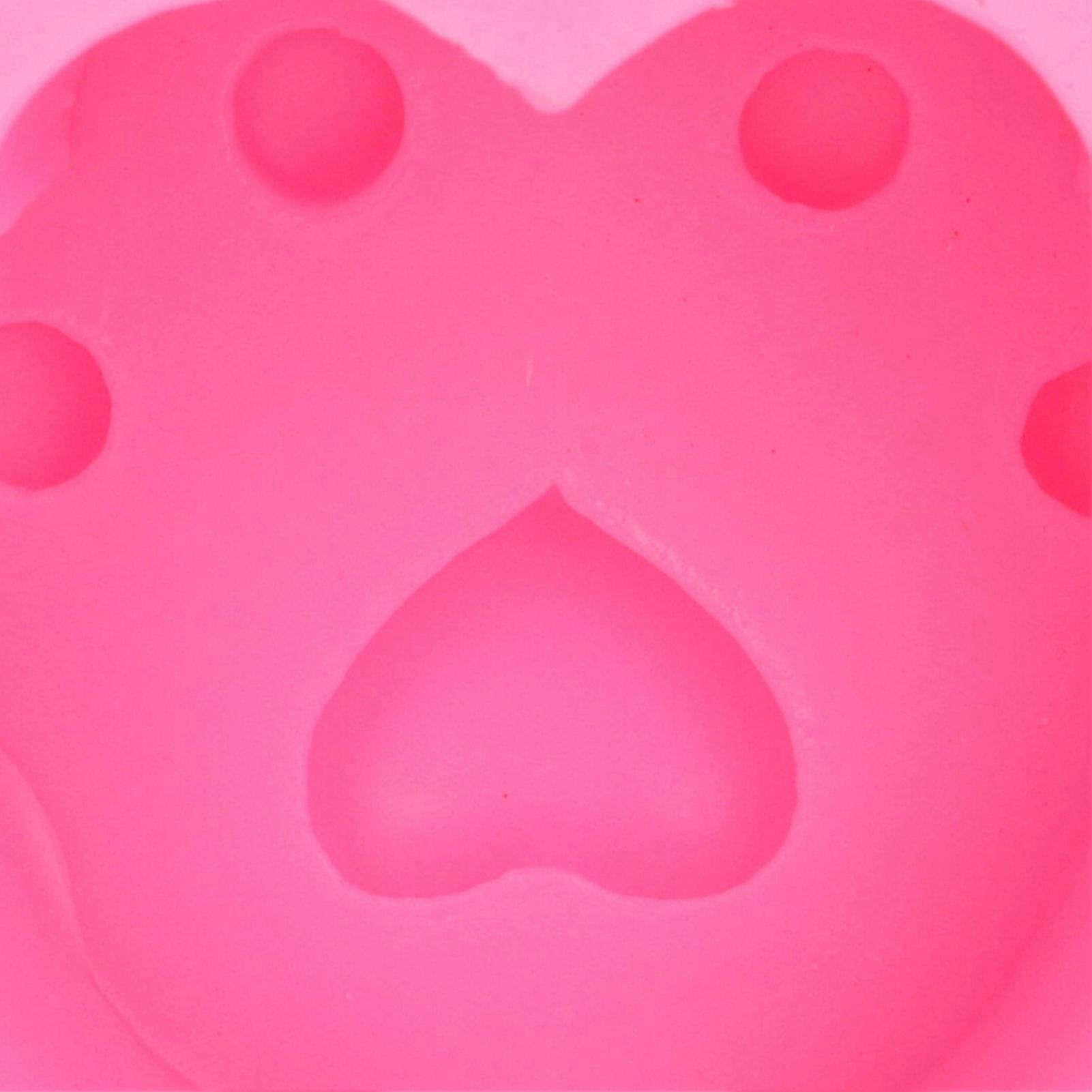 Flexible Silicone Mold Pink Cat Dog Paw Shape DIY Cake Tool 19-227 ...