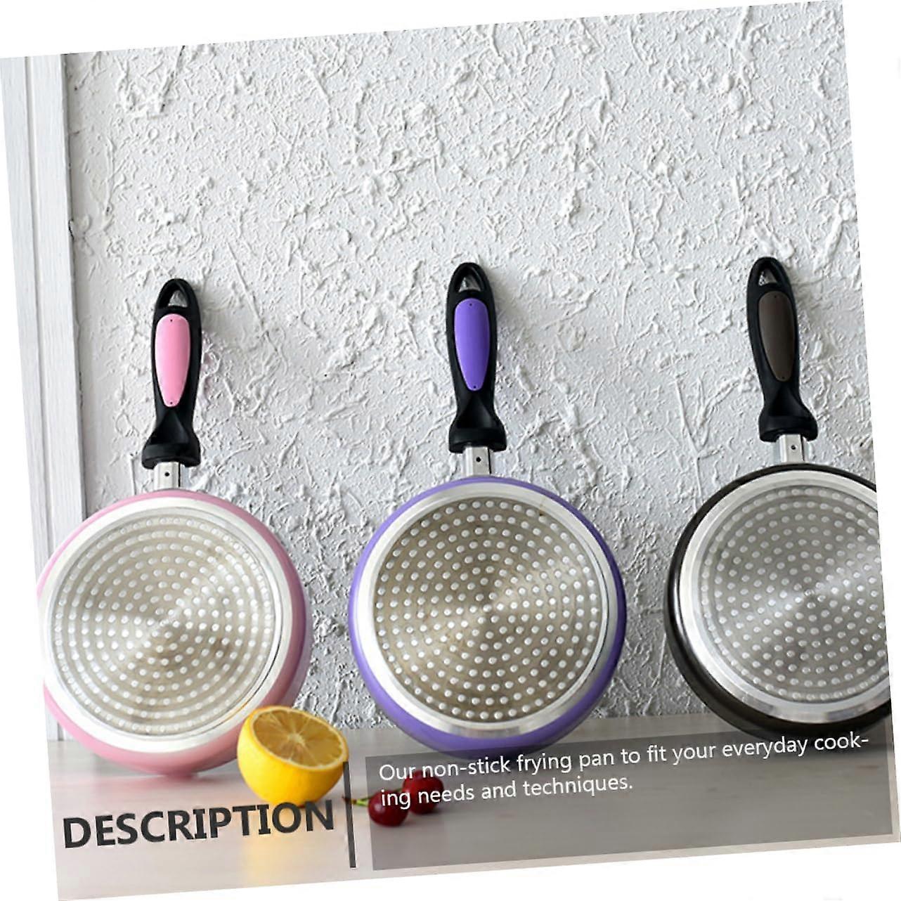 Pink Non-Stick Frying Pan 20cm Induction Gas Compatible Mini Cookware ...