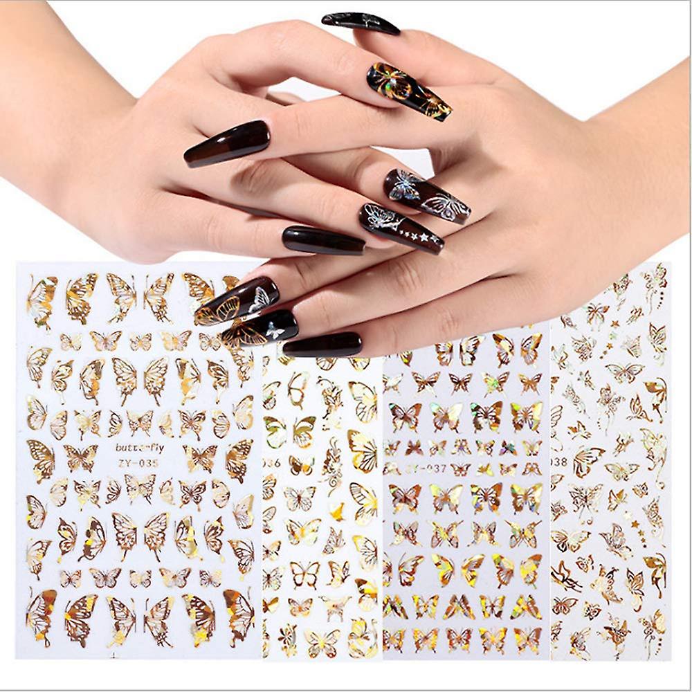Butterfly Nail Art Adhesive Stickers Decals Nail Art Supplies 8sheets ...